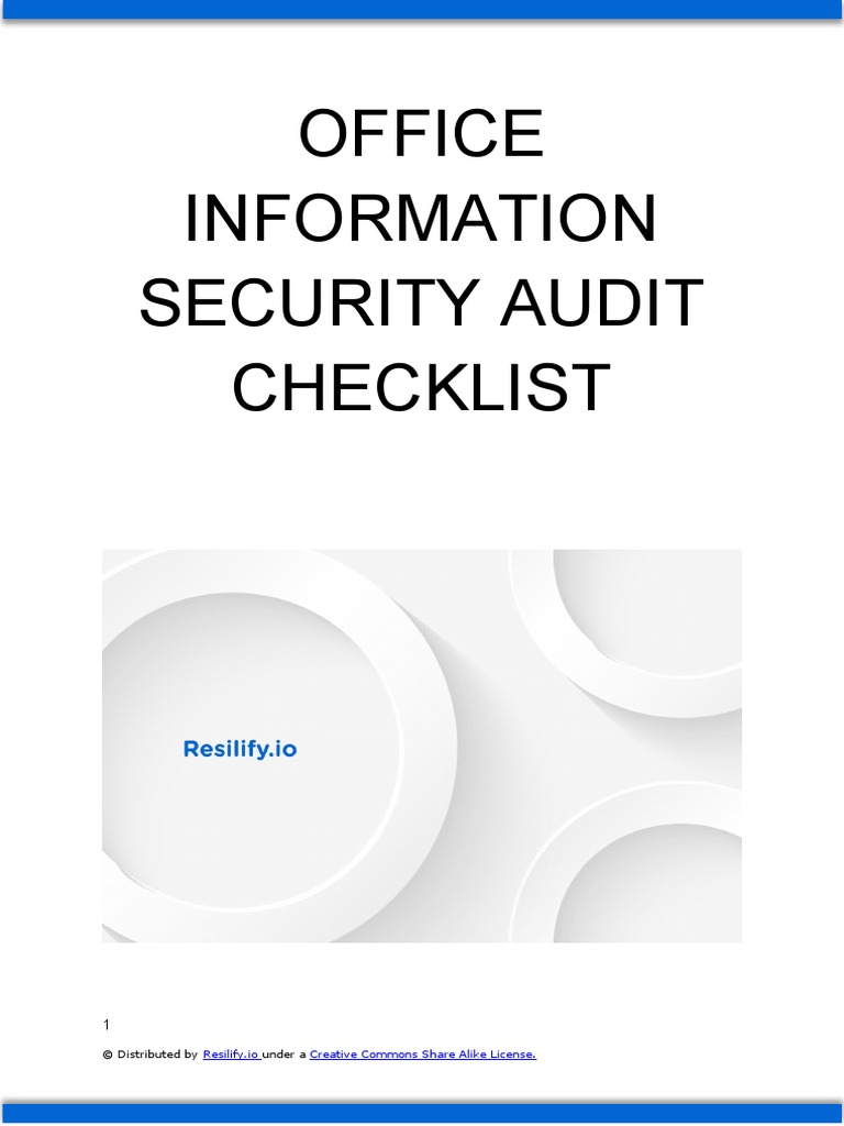 Office Information Security Audit Checklist | Download Free PDF ...