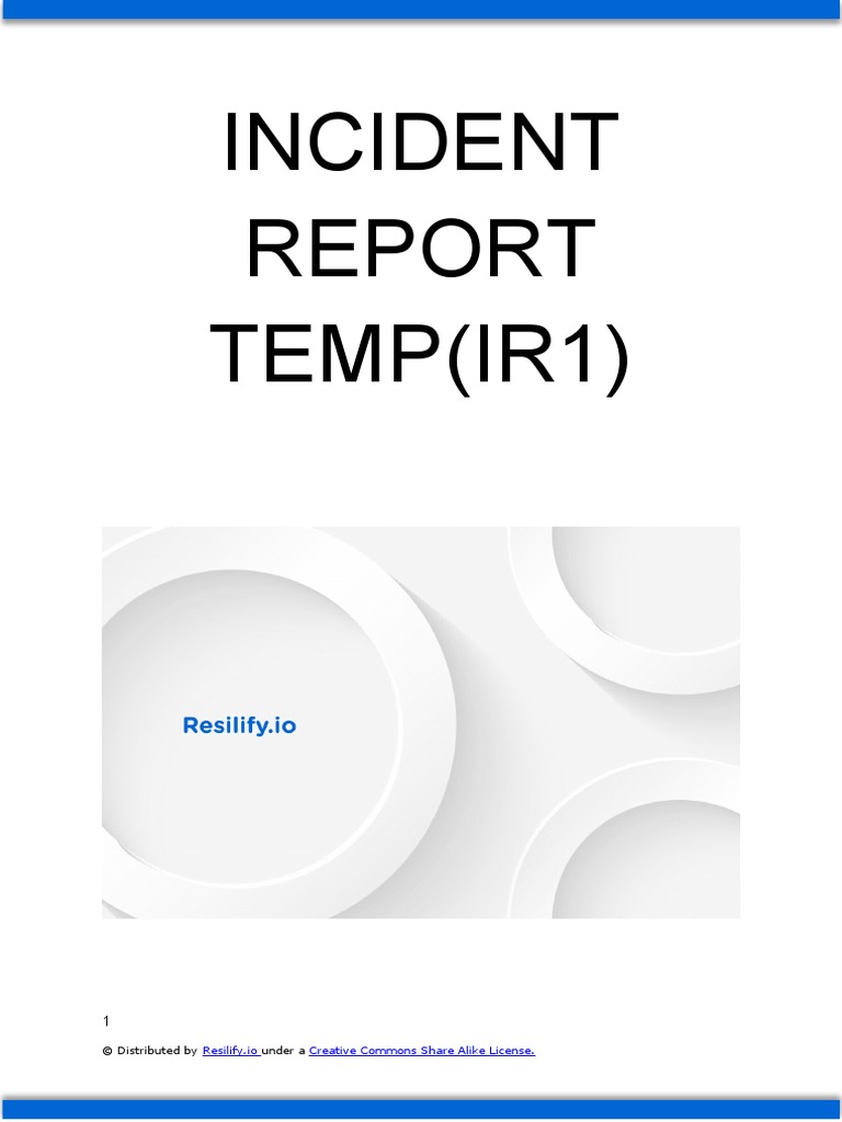 Incident TEMP (IR1) : © Distributed by Under A | PDF | Finance & Money ...