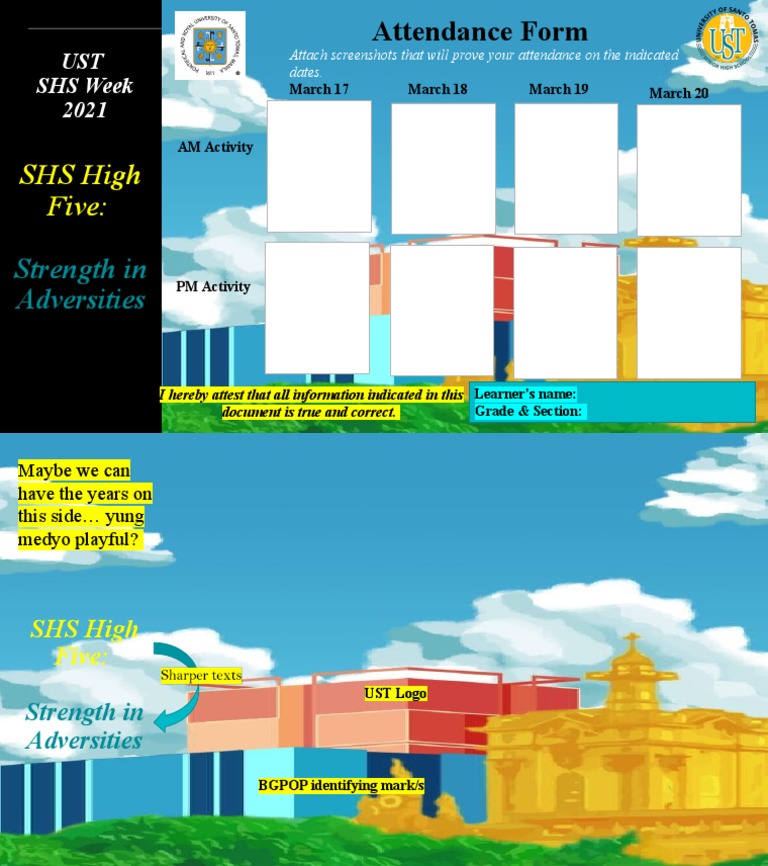 SHS Week 2021 Attendance Form | PDF