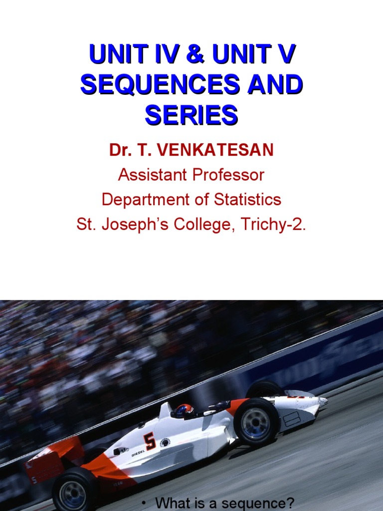 Allied Mathematics - Ii Unit Iv & Unit V Sequences and Series | PDF ...
