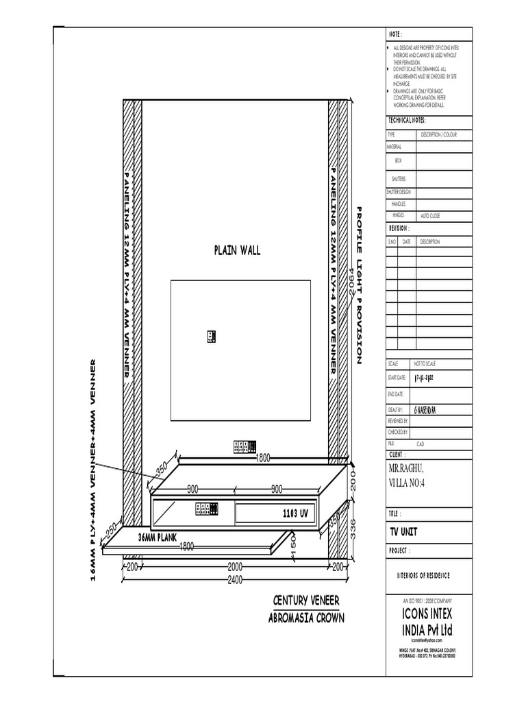 Drawing TV Unit | PDF
