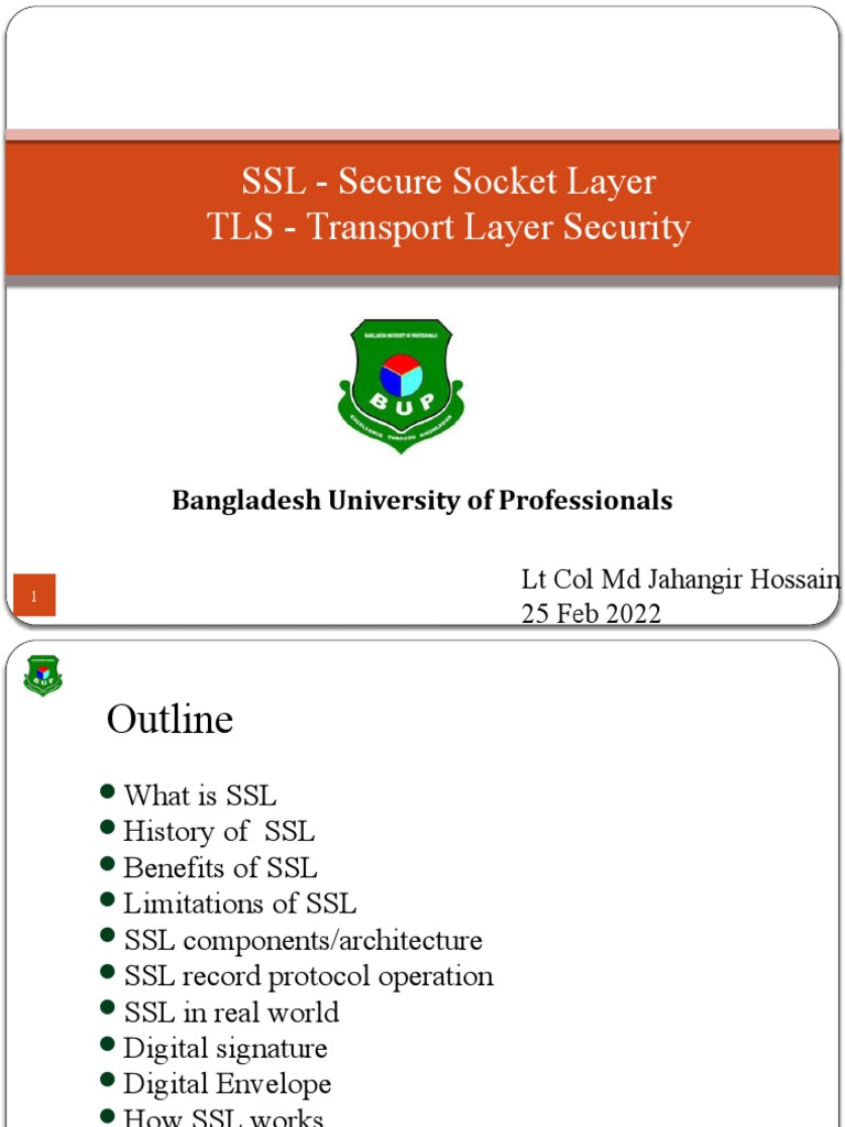 SSL/TLS Overview and Security Benefits | PDF | Transport Layer Security | Public Key Cryptography