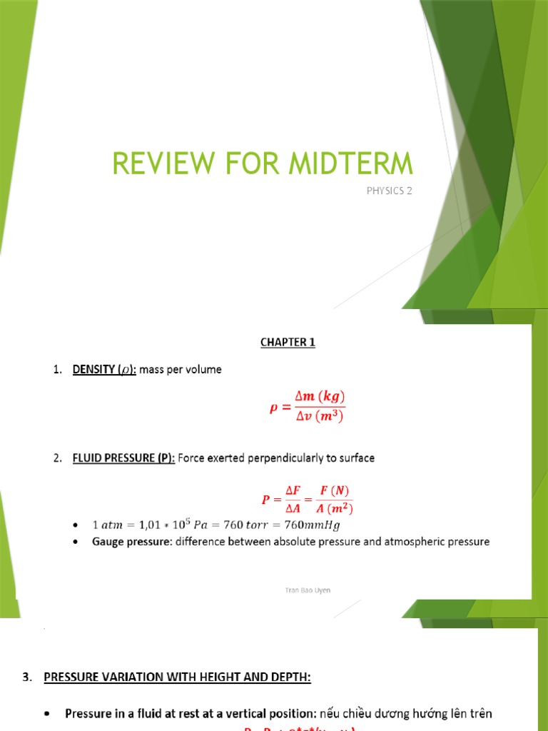 Midterm Review Guide for Physics 2 | PDF