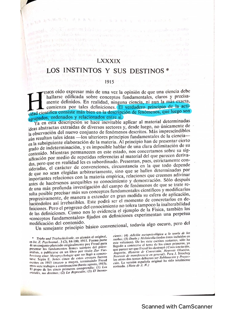 Freud. Instintos y Sus Destinos | PDF