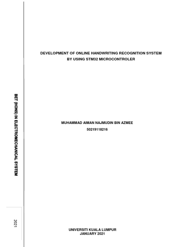 Online Handwriting Recognition by Using Microcontroller | Download Free ...