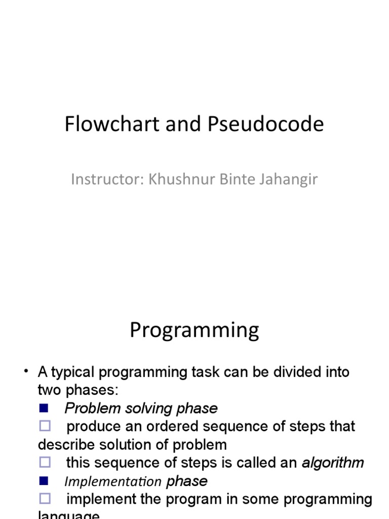Ics-Slide5-Flowchart and Pseudocode | PDF | Area | Computer Programming
