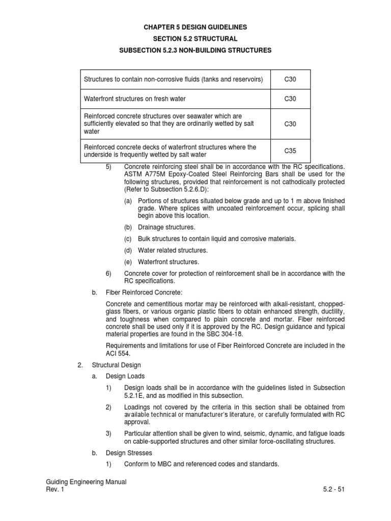 Chapter 5 Design Guidelines Section 5.2 Structural Subsection 5.2.3 Non ...