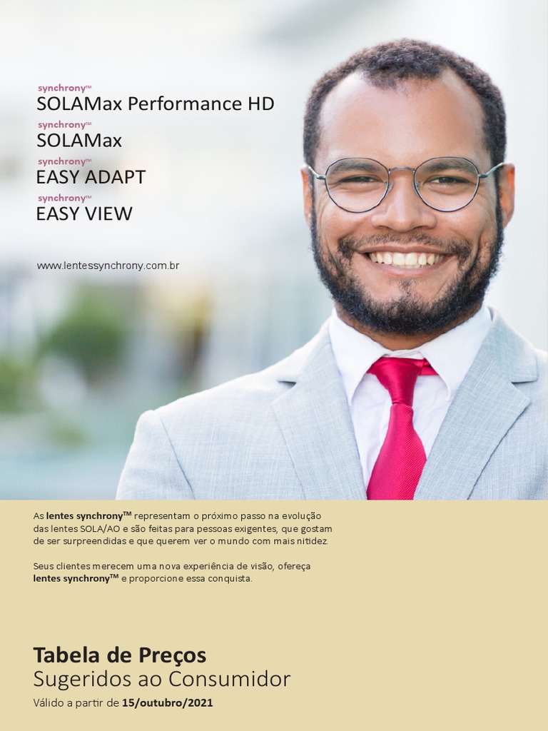 ZEISS Tabela Synchrony - Consumidor - Out 2021 | PDF | Tecnologia e ...