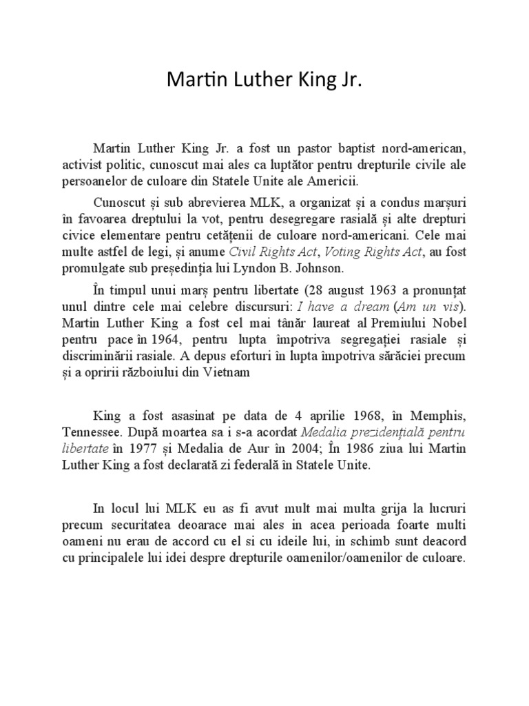 Martin Luther King JR | PDF