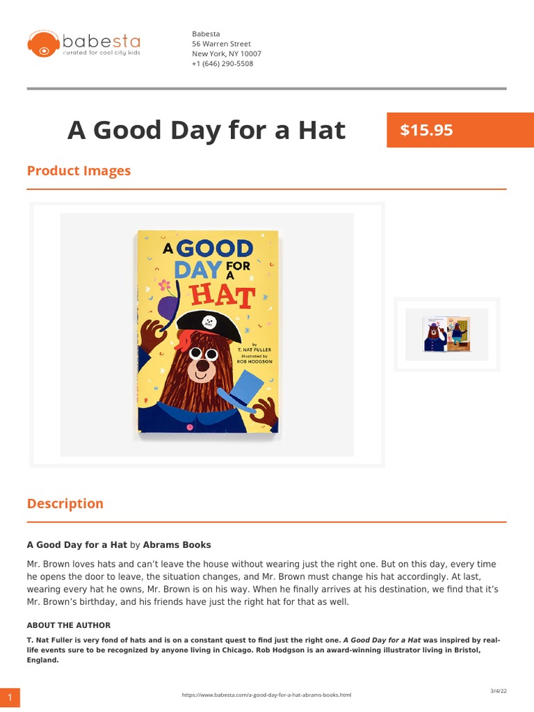 A Good Day For A Hat | PDF