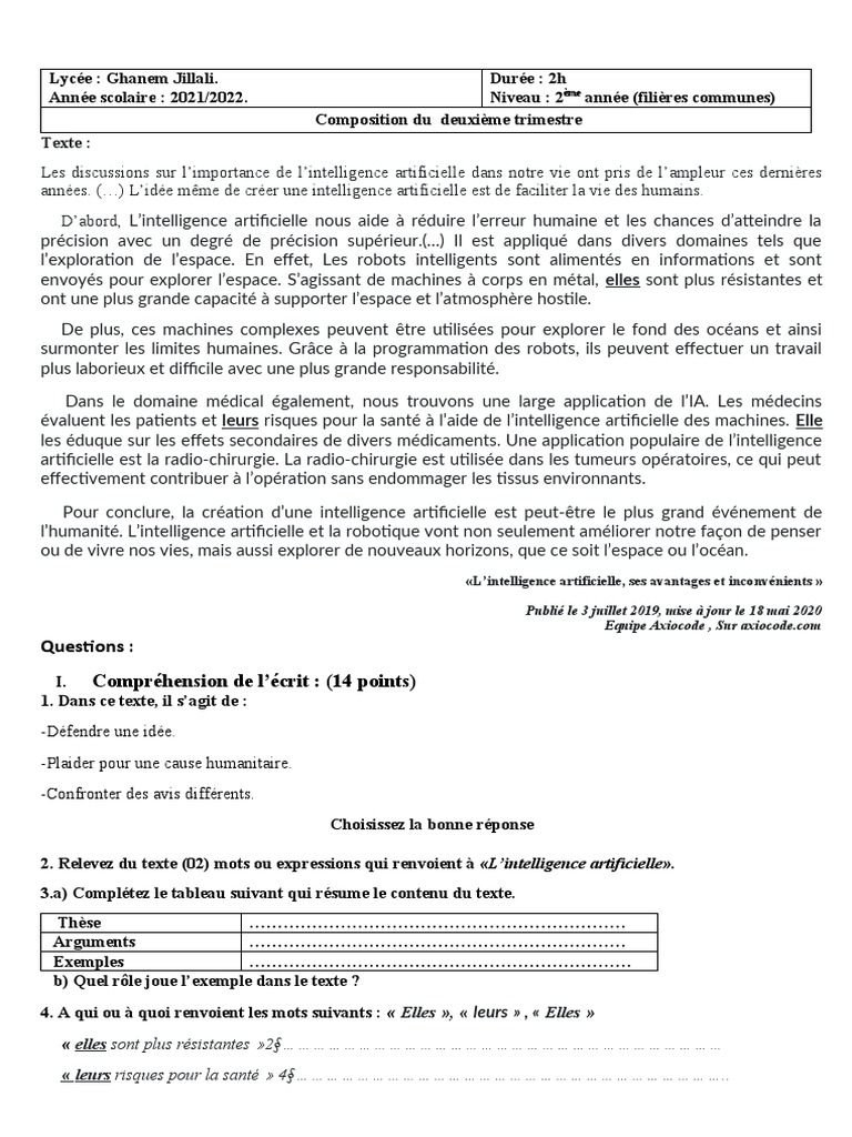 Compo 2as | PDF | Intelligence artificielle | Intelligence (IA) et sémantique