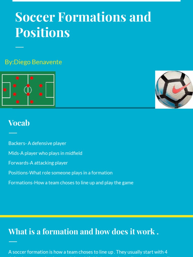 Soccer Formations and Positions | PDF