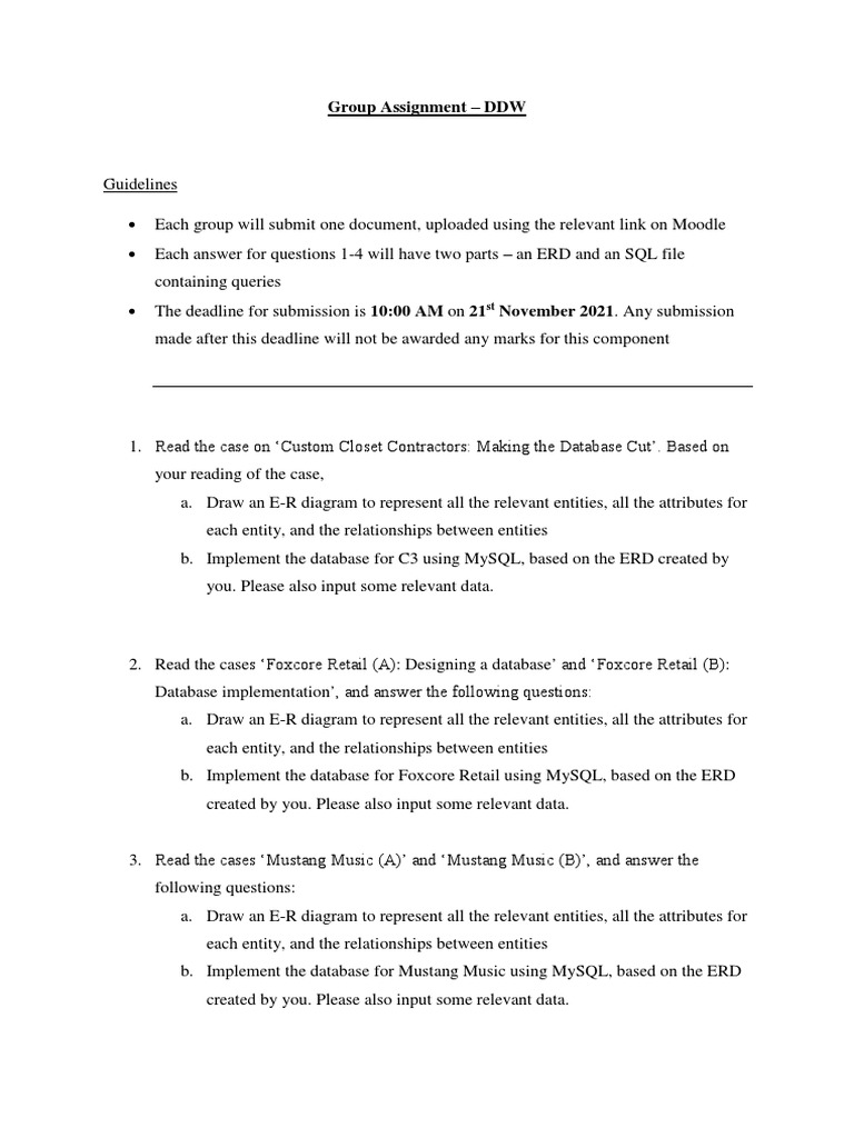 Group Assignment - DDW | PDF | Databases | Data