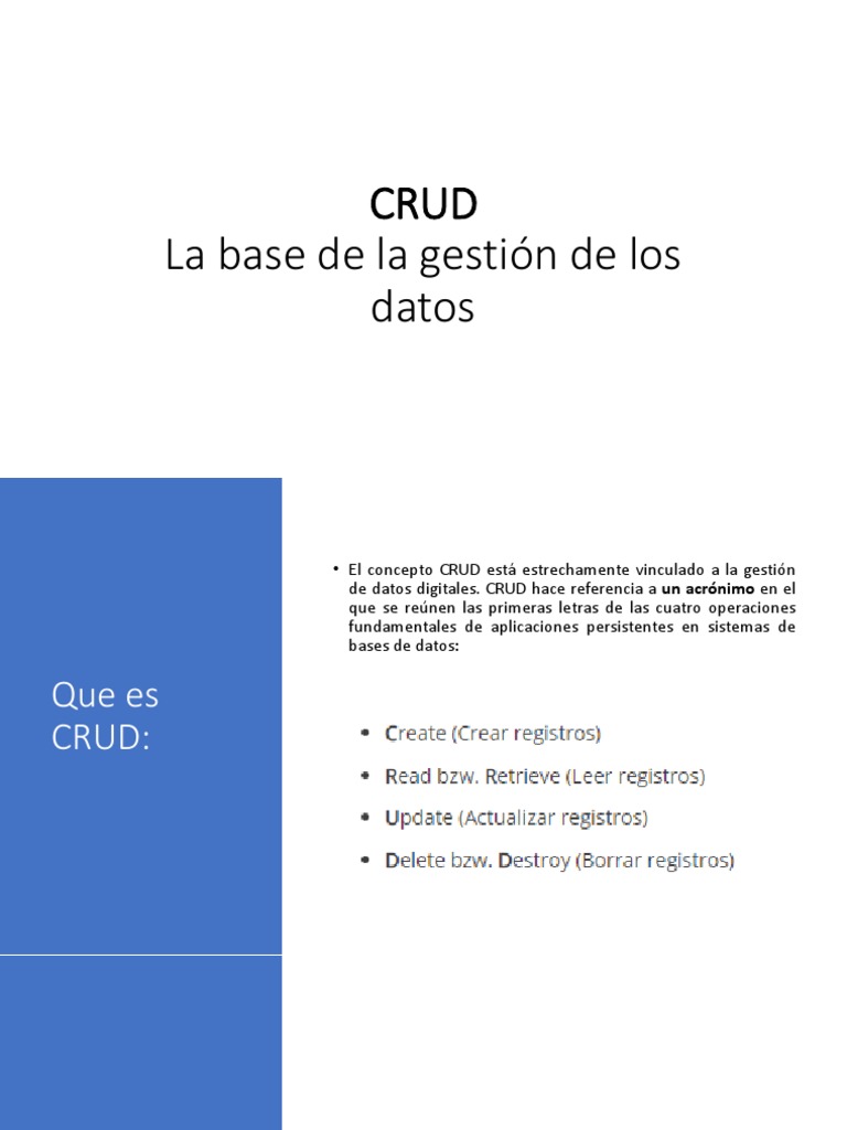 CRUD | PDF | Bases de datos | Php