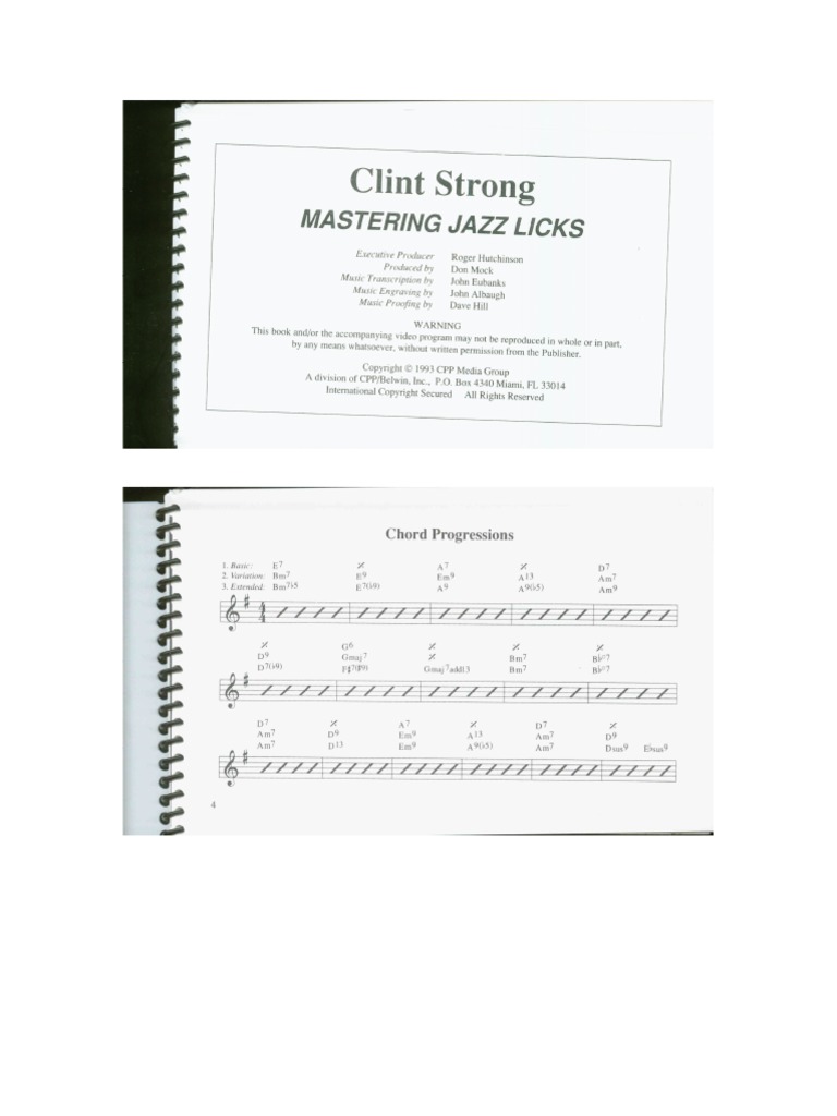 Clint Strong Mastering Jazz Licks | PDF