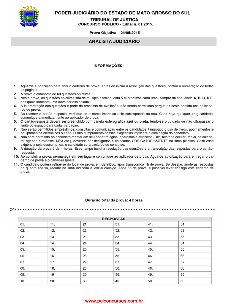 Prova Gab Analista Judiciario | PDF