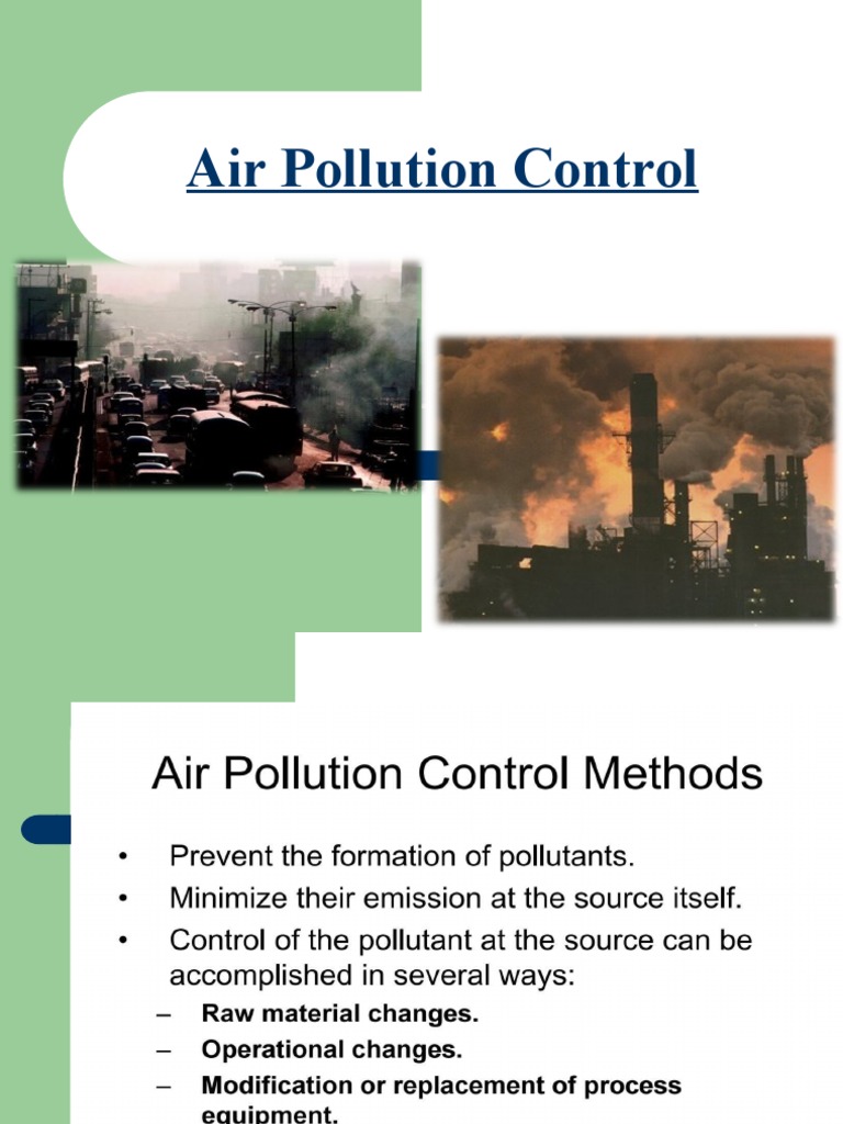 Lecture - Air Pollution Control | PDF | Particulates | Chemistry