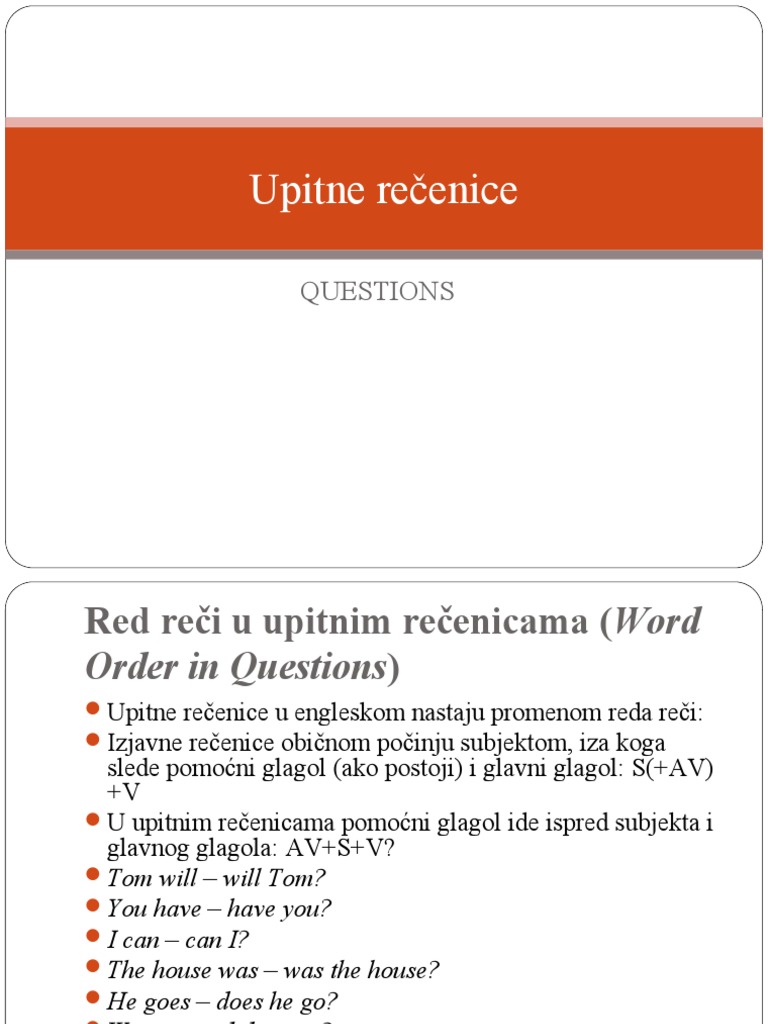 1616 - Engleski 2 Upitne Recenice | PDF