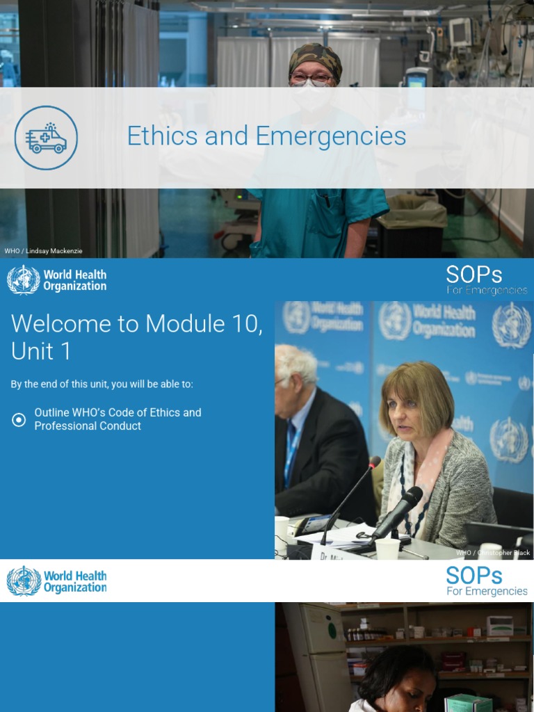 Ethics and Emergencies: WHO / Lindsay Mackenzie | PDF | Integrity ...