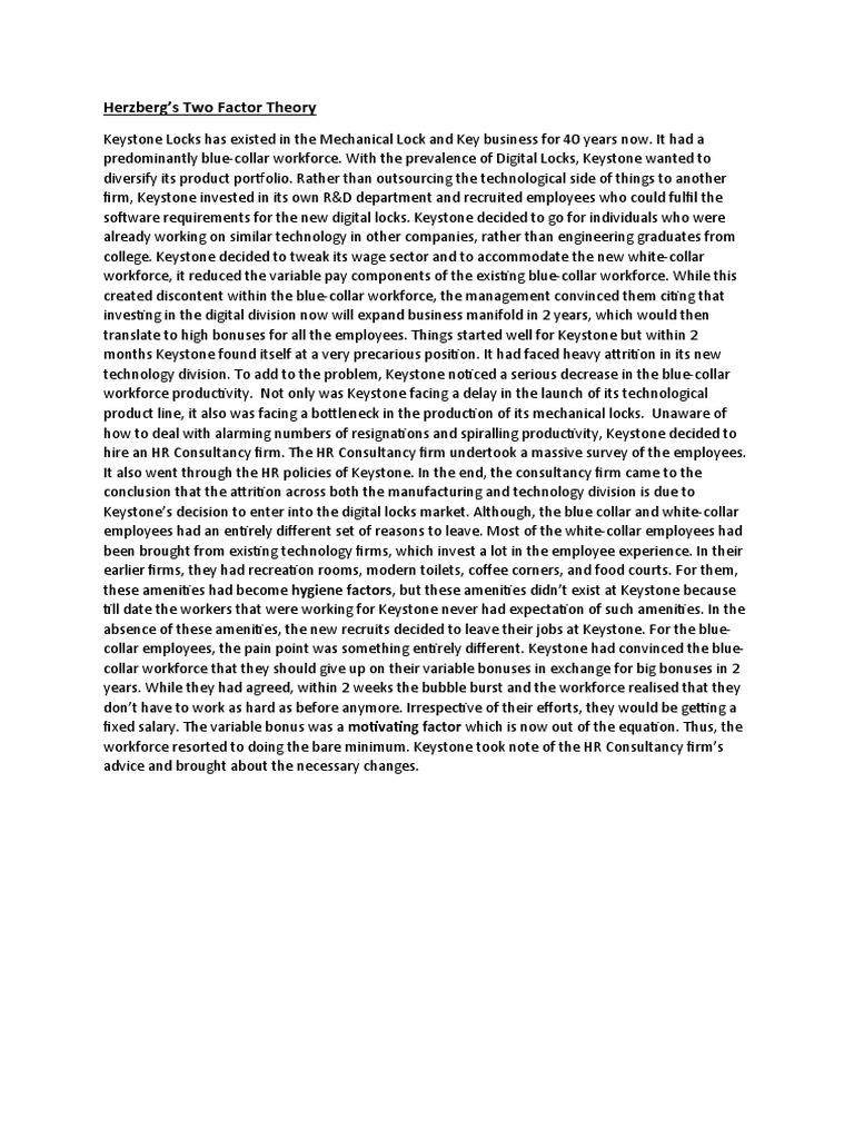 Motivation + Leadership | PDF | Employment | Blue Collar Worker