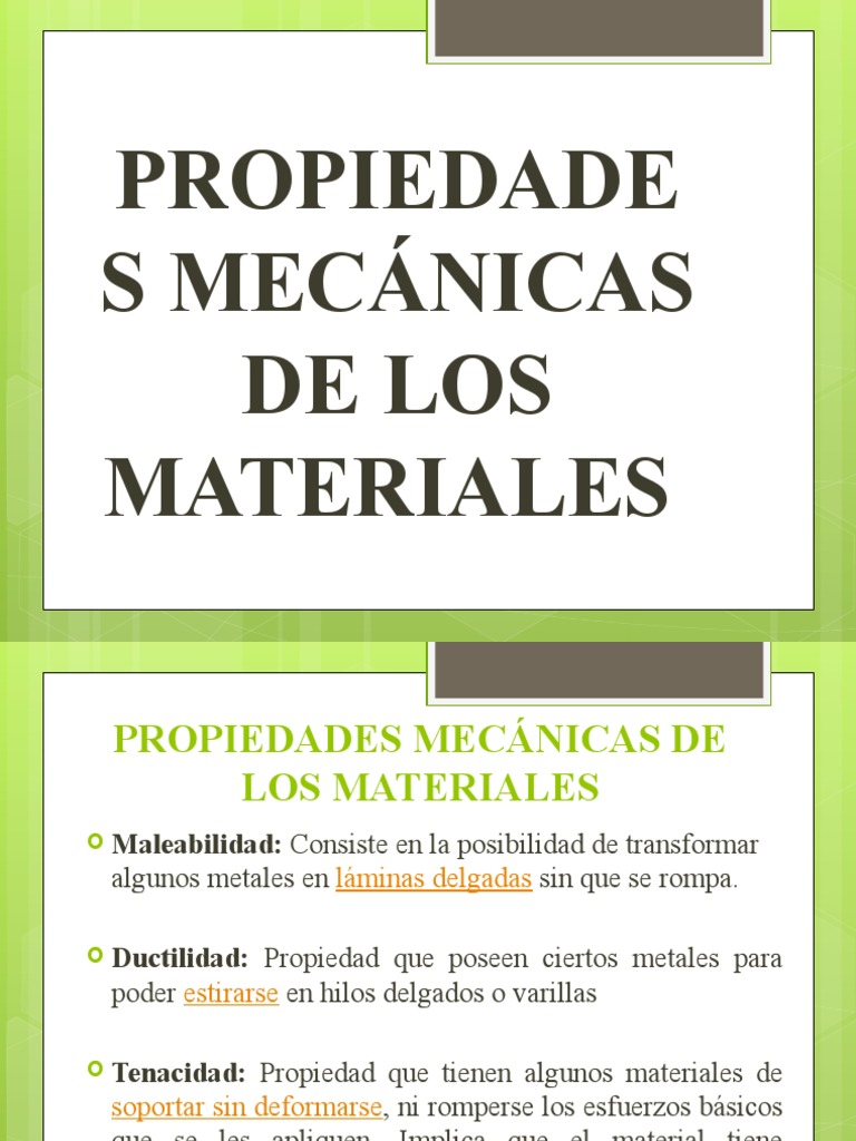 Propiedades Mecánicas de Los Materiales | PDF