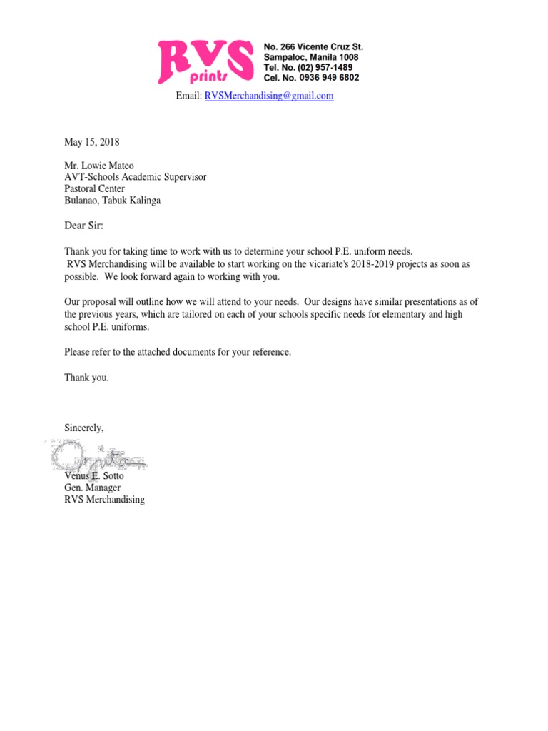 School P.E. Uniform Proposal 2018-2019 | PDF