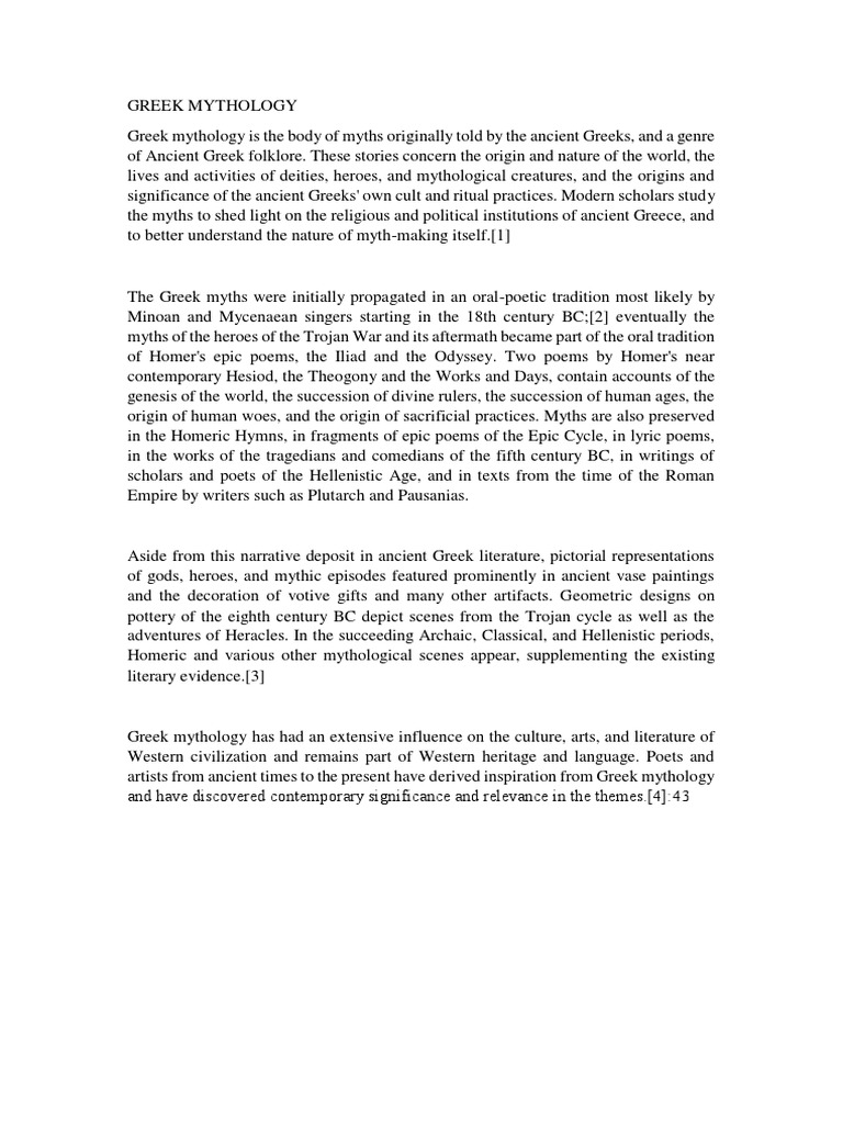 Greek Mythology | PDF