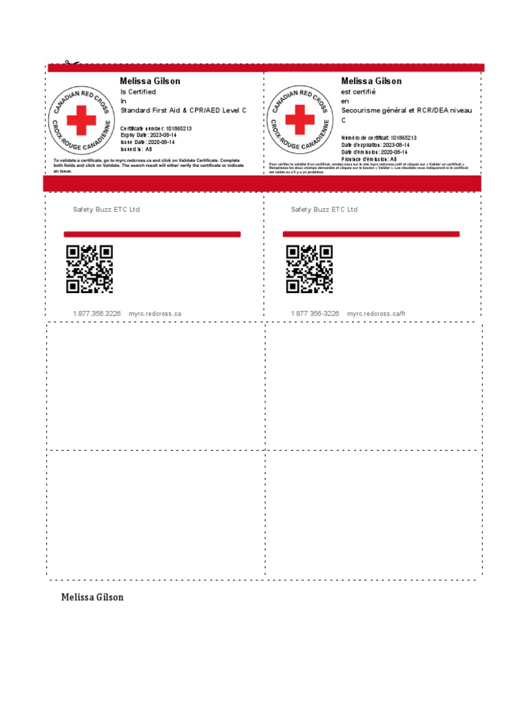 First Aid Certificate | PDF