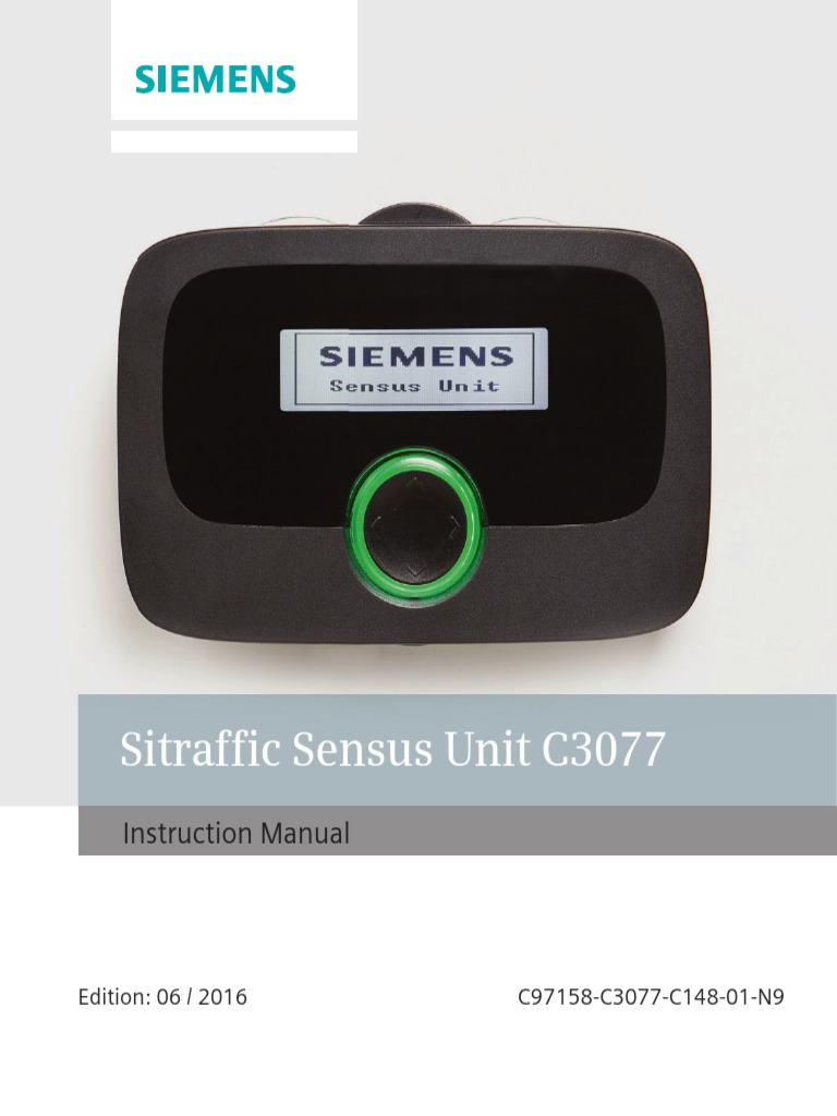 Sitrafic Sensus Unit Manual Hugo c97158 c3077 c148 01 n9 2706201 | PDF ...