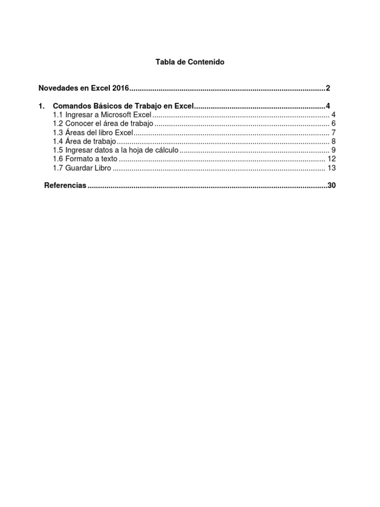 Comandos Básicos en Excel 2016 | PDF | Microsoft Excel | Ventana ...