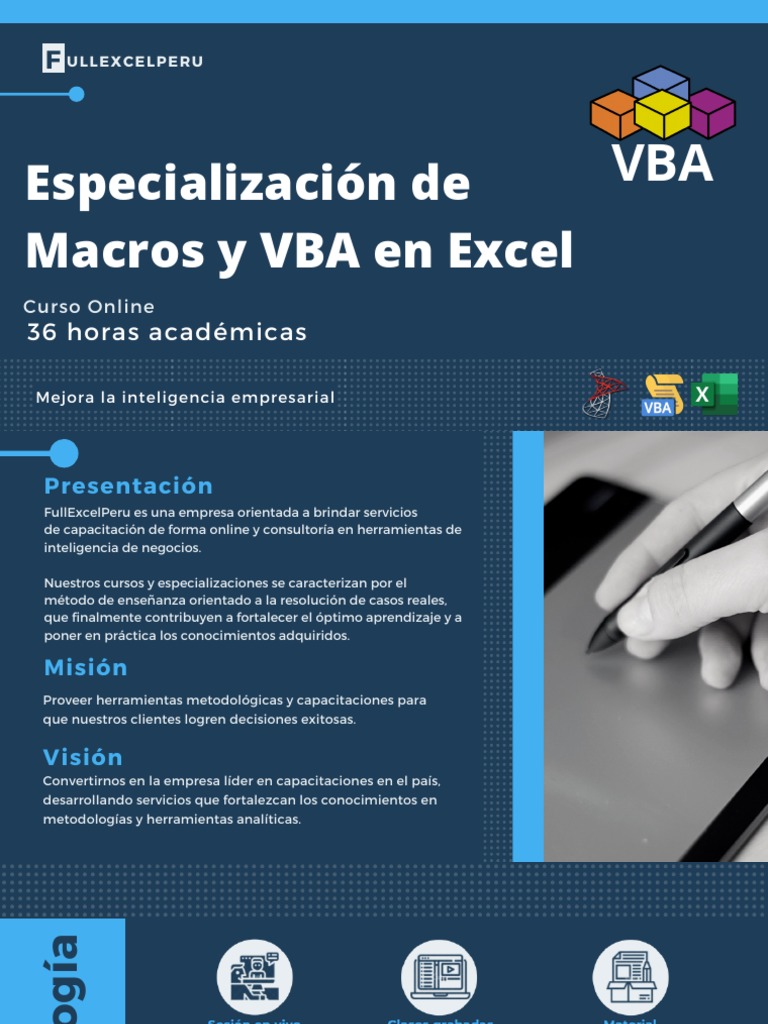 Esp. Macros y VBA en Excel | PDF | Microsoft Excel | Visual Basic para Aplicaciones