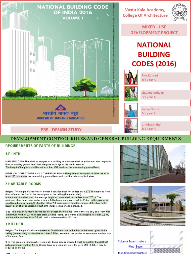 National Building CODES (2016) : Vastu Kala Academy, College of ...