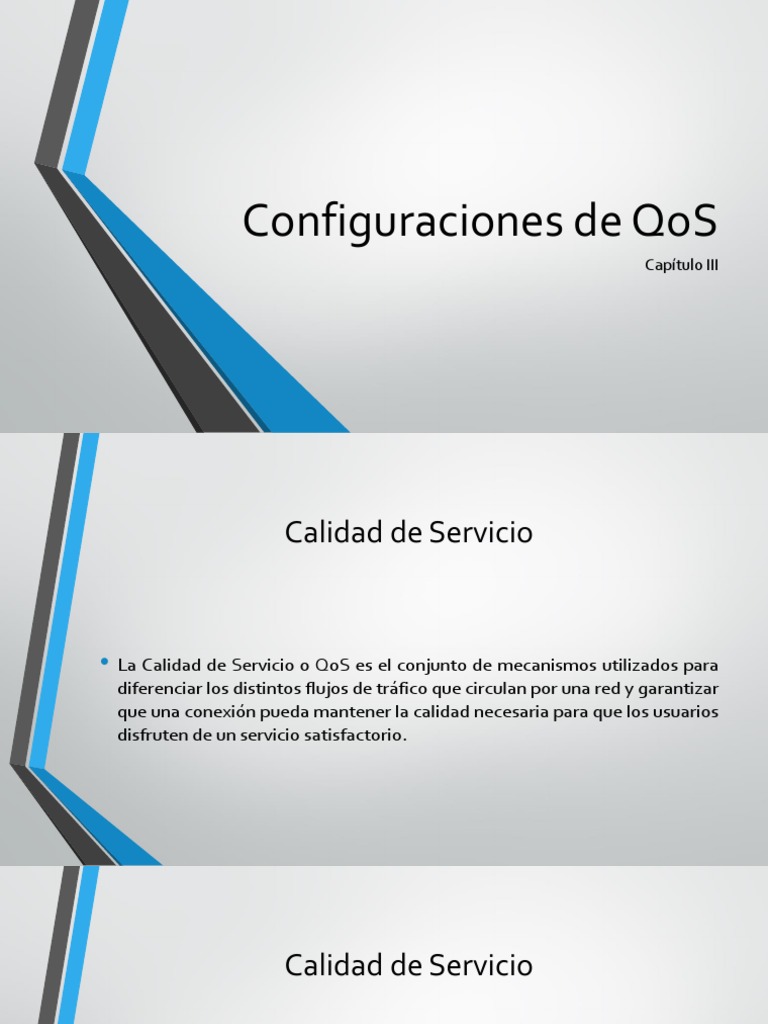 Capítulo III - Configuraciones de QoS | PDF | Calidad de servicio | Red ...