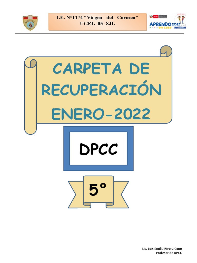 Carpeta de Recuperación DPCC 5to 2021 | PDF | Agua