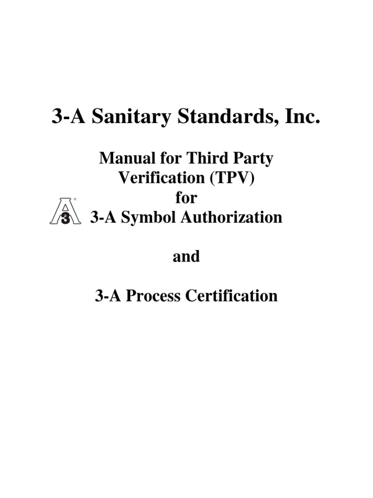 3-A Sanitary Standards, Inc | PDF | Verification And Validation | License