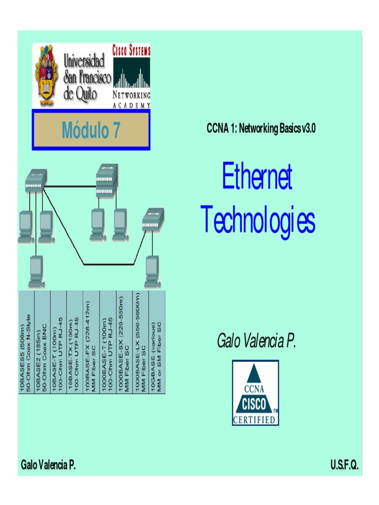 4.CCNA1 - Tecnoloia Ethernet | PDF | Ethernet | Estándares de ...