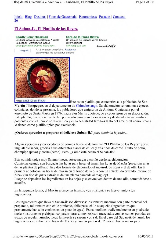 El Suban Ik El Platillo | PDF | Guatemala | Alimentos