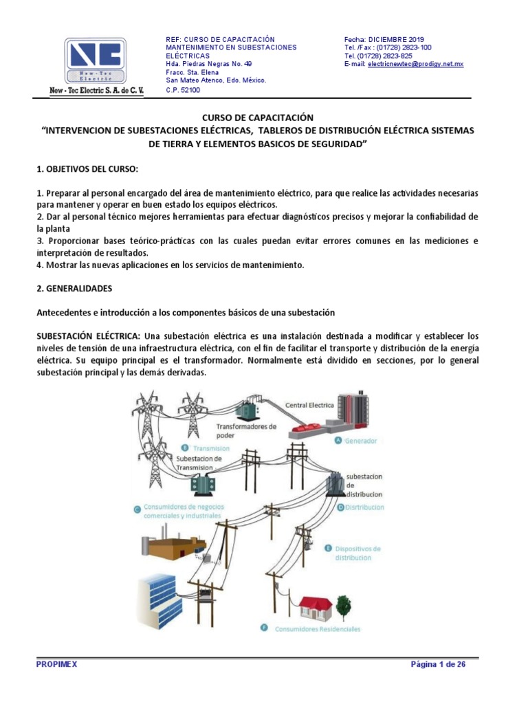 Curso Propimex Dic-2019 | PDF | Subestacion electrica | Ingenieria ...