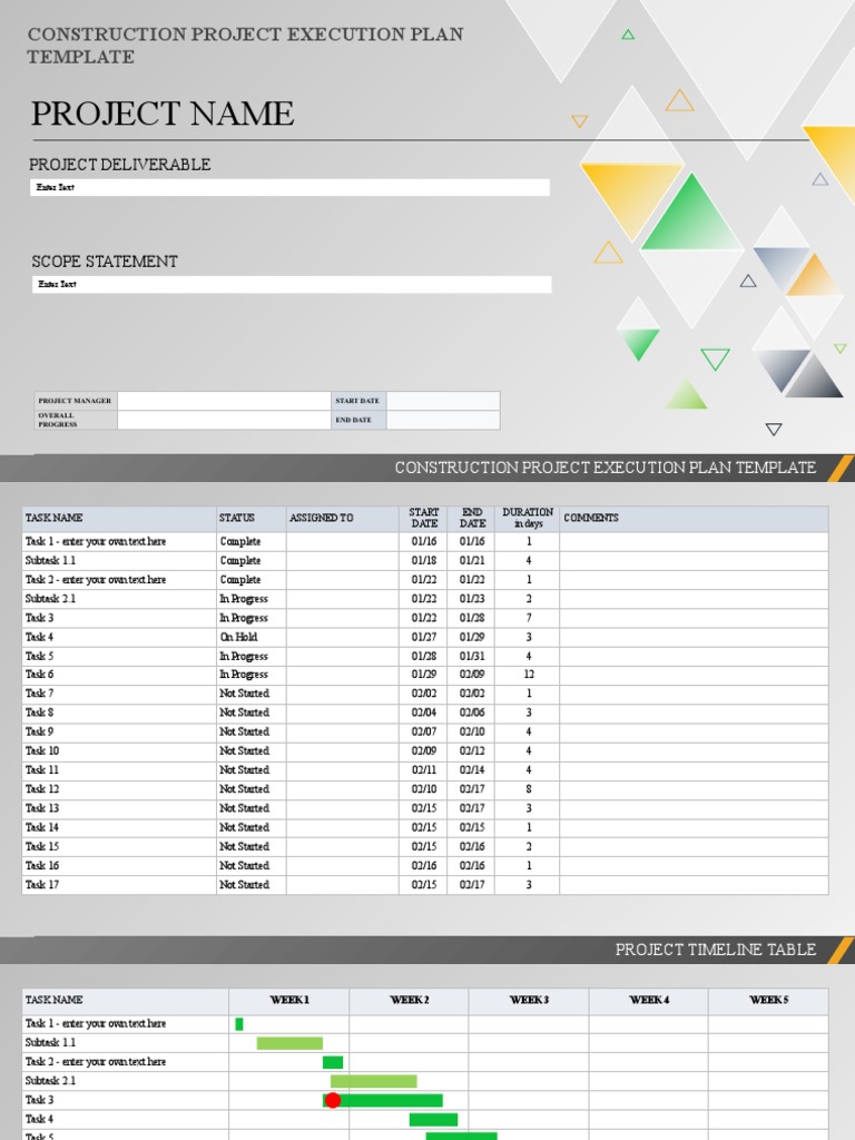 Construction Project Execution Plan Template | PDF | Software ...