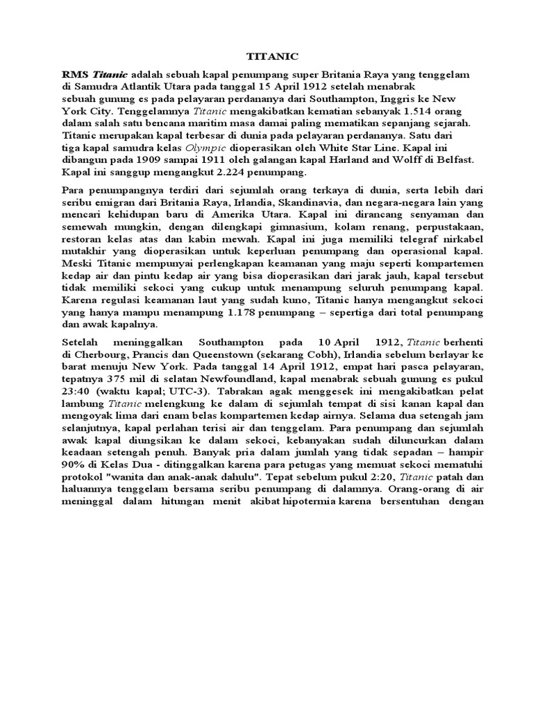 TITANIC | PDF