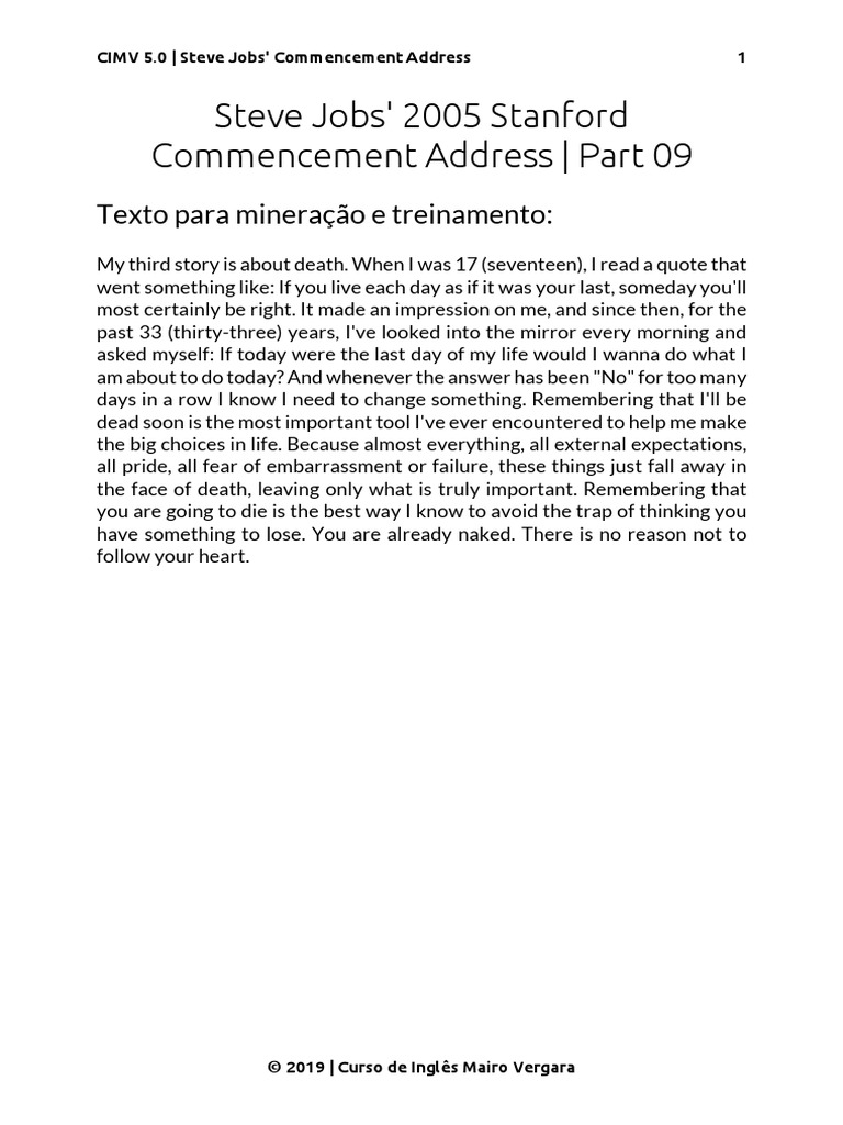 PDF Steve Jobs Commencement Address 009 | PDF
