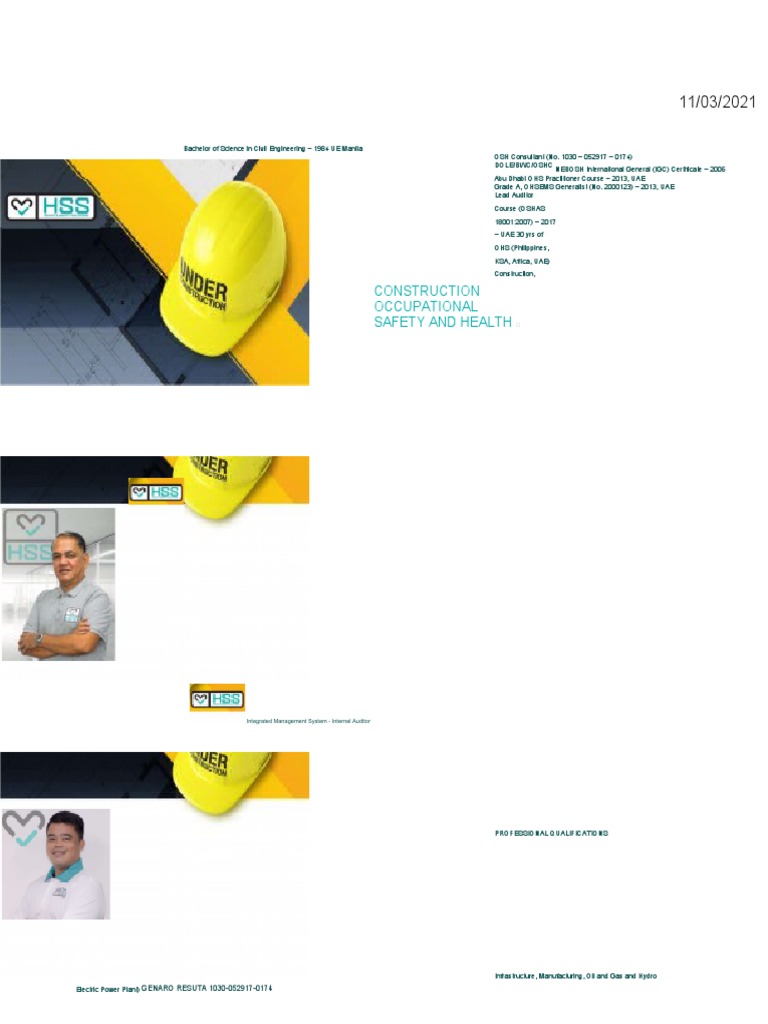 HSS COSH Day 2 - HO | PDF | Loader (Equipment) | Crane (Machine)