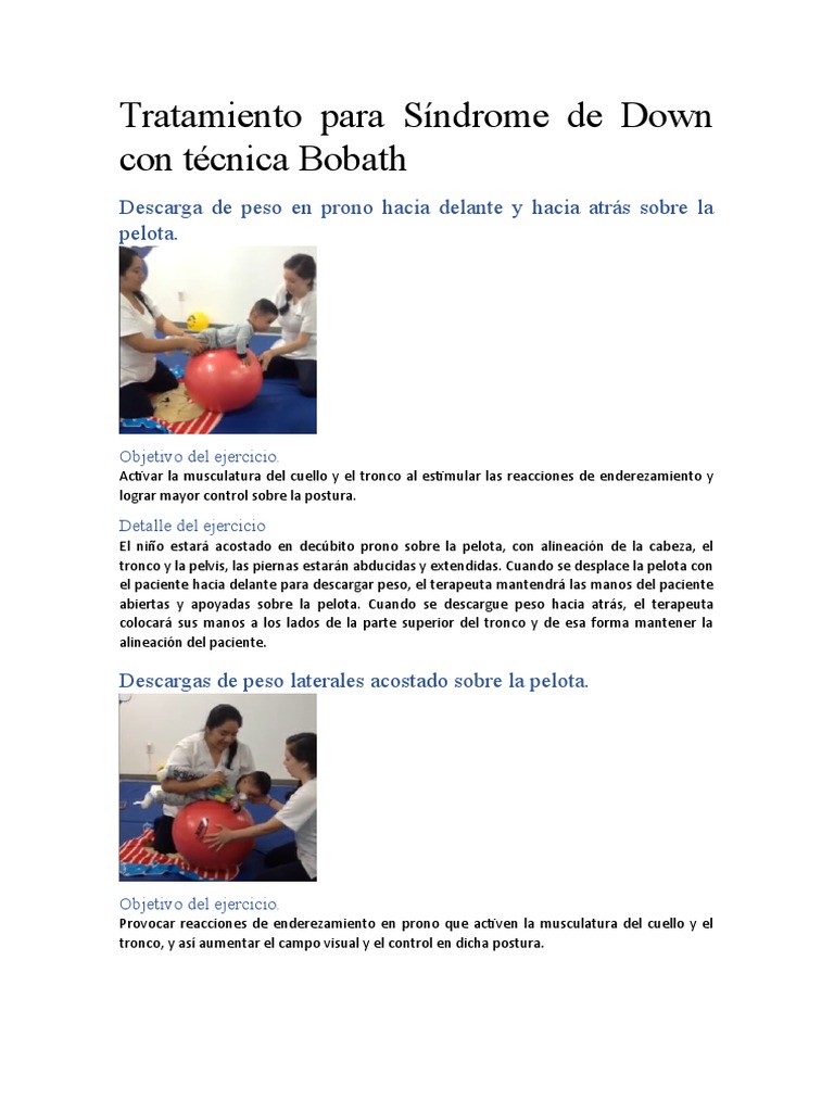 Tratamiento para Síndrome de Down - Patao Con Técnica Bobath | PDF | Pelvis | Hombro