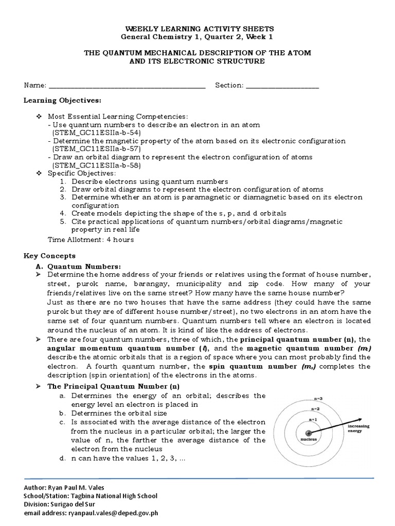 General Chemistry 1 2nd Quarter | PDF | Ion | Atomic Orbital