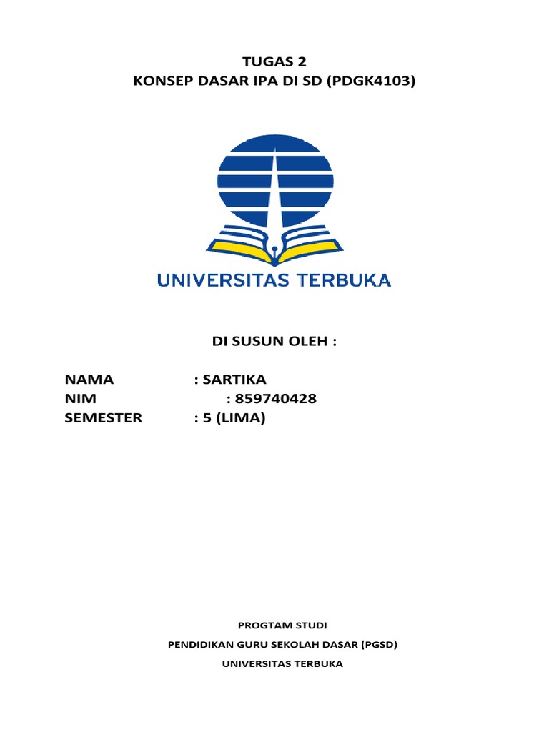 Tugas 2, Konsep Dasar Ipa | PDF | Sains & Matematika
