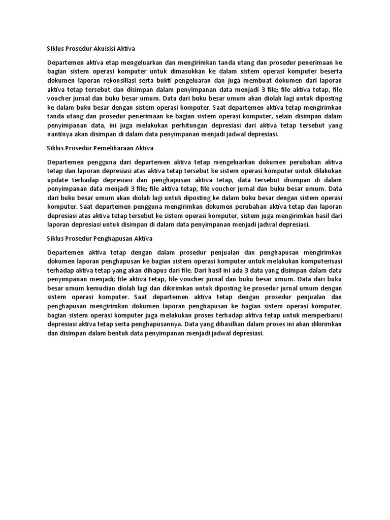 Narasi Fixed Asset DFD & FLowchart | PDF | Pengelolaan Keuangan & Uang ...