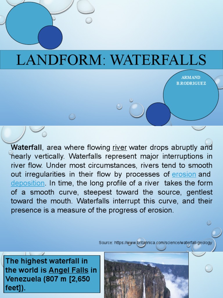 Landform: Waterfalls: Armand B.Rodriguez | PDF | River | Physical Geography