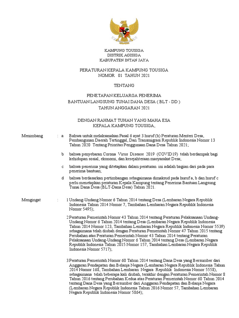 PERKAM BLT K. Tousiga | PDF