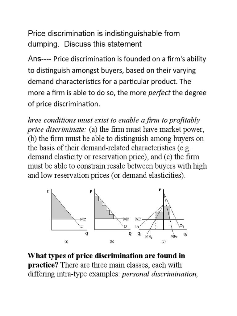 Price Distribution Dumping | PDF | Dumping (Pricing Policy) | Price ...