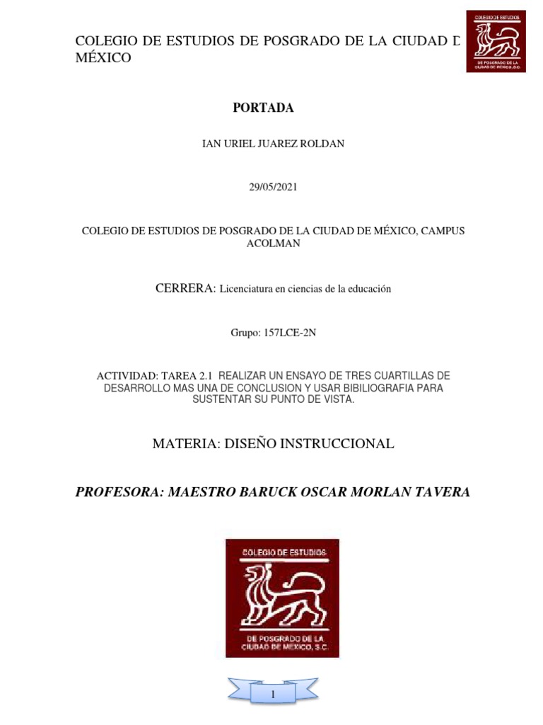 Realizar Un Ensayo de Tres Cuartillas | PDF | Plan de estudios ...